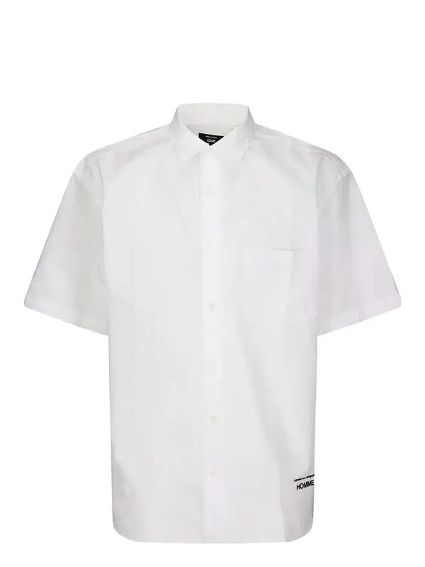 Comme Des Garçons Logo-embroidered Shirt - White