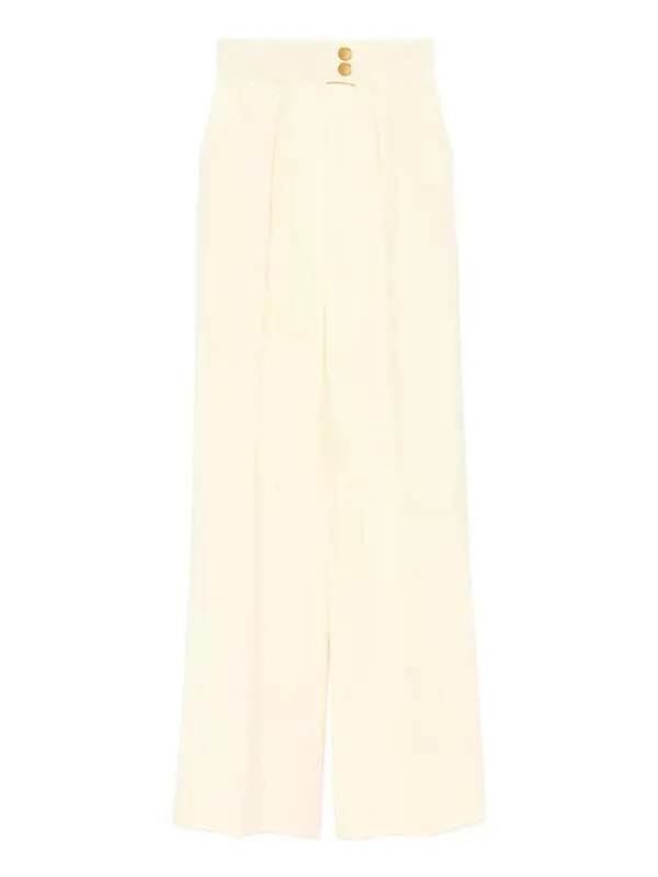 Elisabetta Franchi Crepe Trousers - Yellow