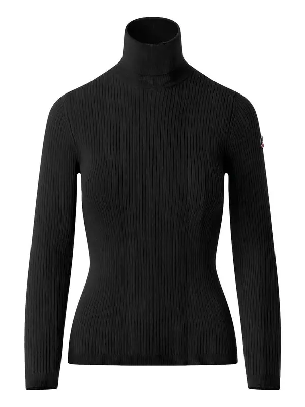 Fusalp High-neck Long Sleeve Sweater - Black