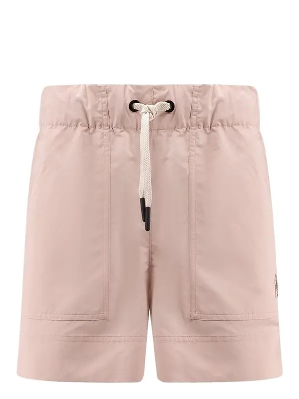 Moncler Nylon Shorts With Drawstring - Beige