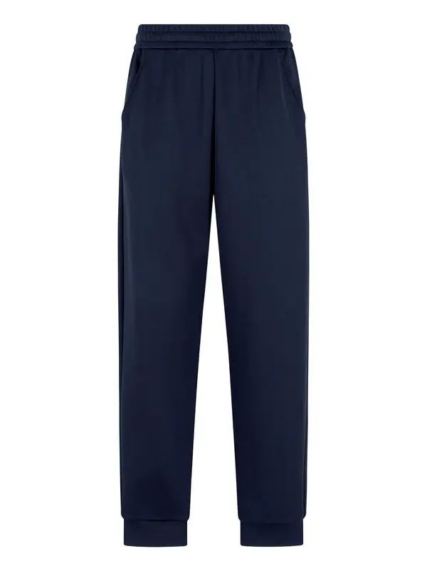Giorgio Armani Modal-blend Double-jersey Joggers - Navy Blue