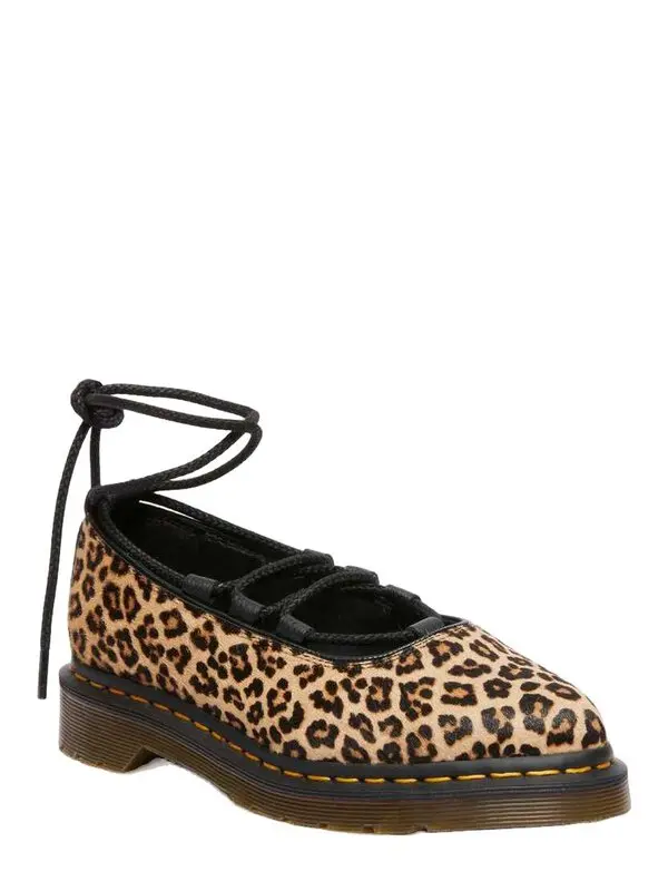 Dr. Martens Elphie Ii Leopard Ballet Flats - Tan