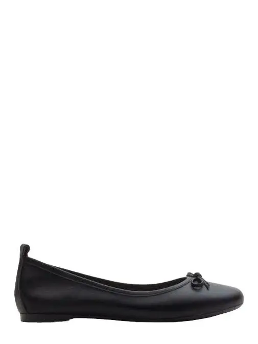 FOREVER & ALWAYS SHOES Florence Ballerina Flats - Black Leather