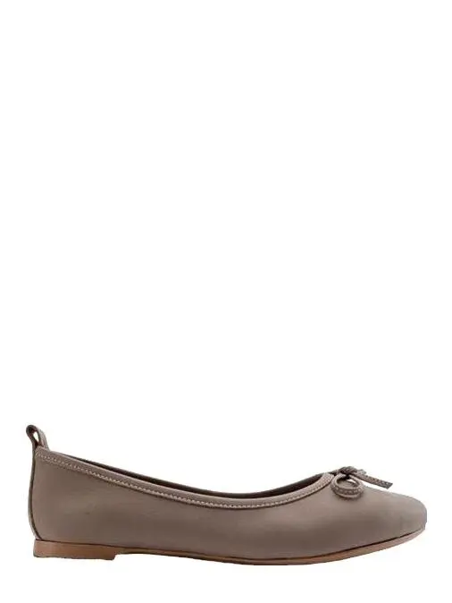 FOREVER & ALWAYS SHOES Florence Ballerina Flats - Milk Brown Leather