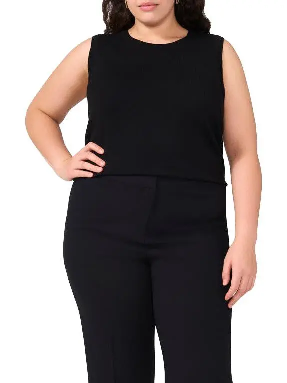 Halogen Sleeveless Knit Shell - Rich Black