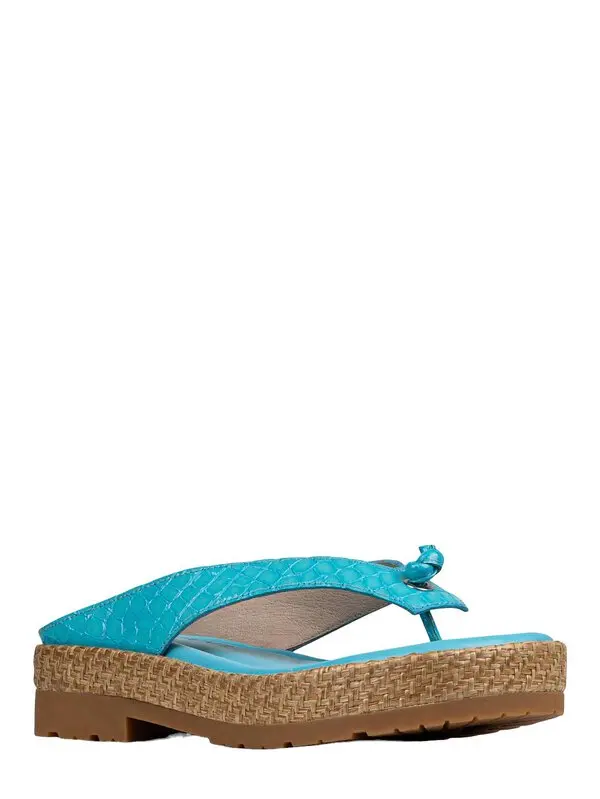 DONALD PLINER Seena Platform Wedge Flip Flop - Turquoise