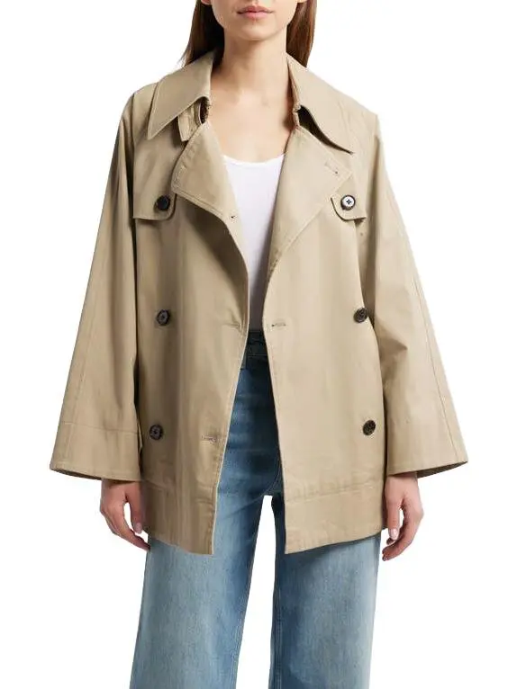 Rails Lucien Cotton Blend Short Trench Coat - Taupe