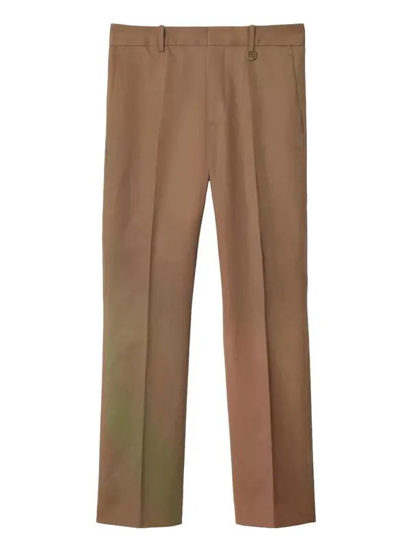 Burberry Gabardine Trousers - Brown