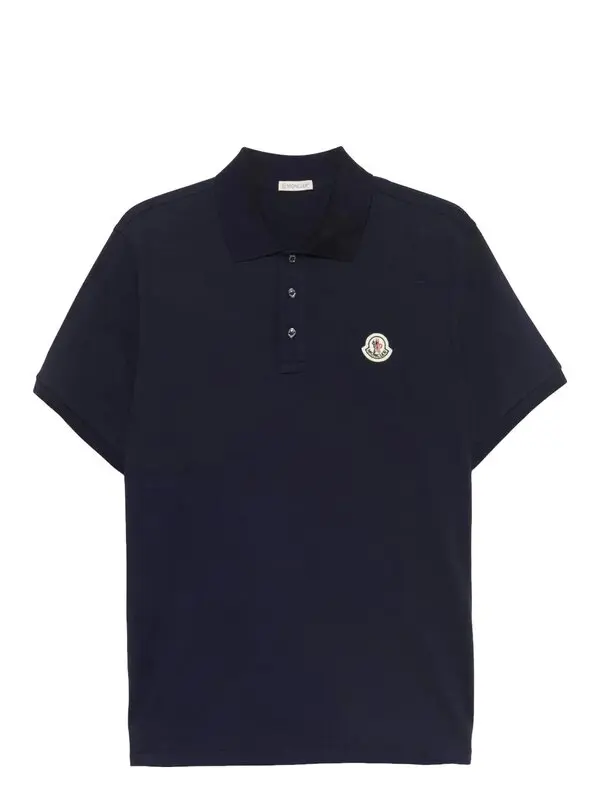 Moncler Shortsleeved Polo Shirt - Blue