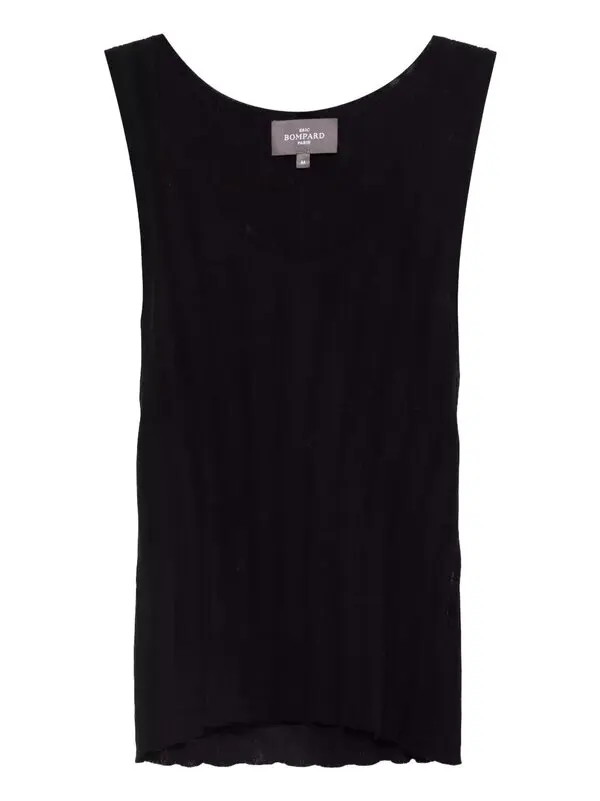 Eric Bompard Ribbed Tank Top - Black