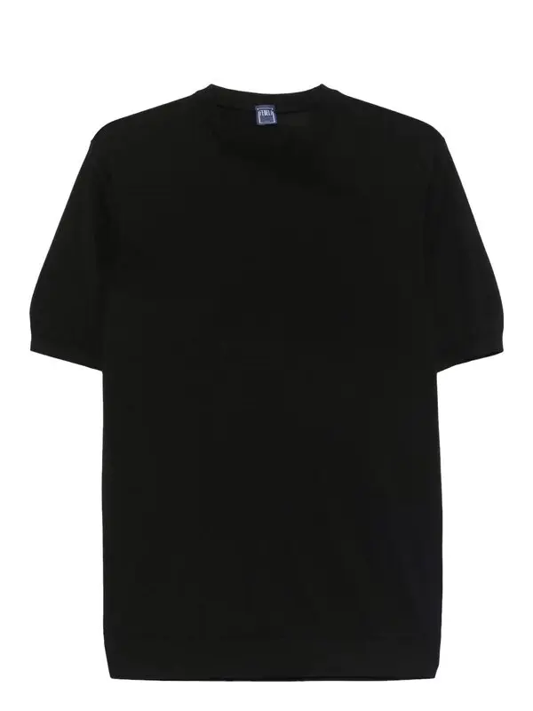 Fedeli Fine-knit T-shirt - Black