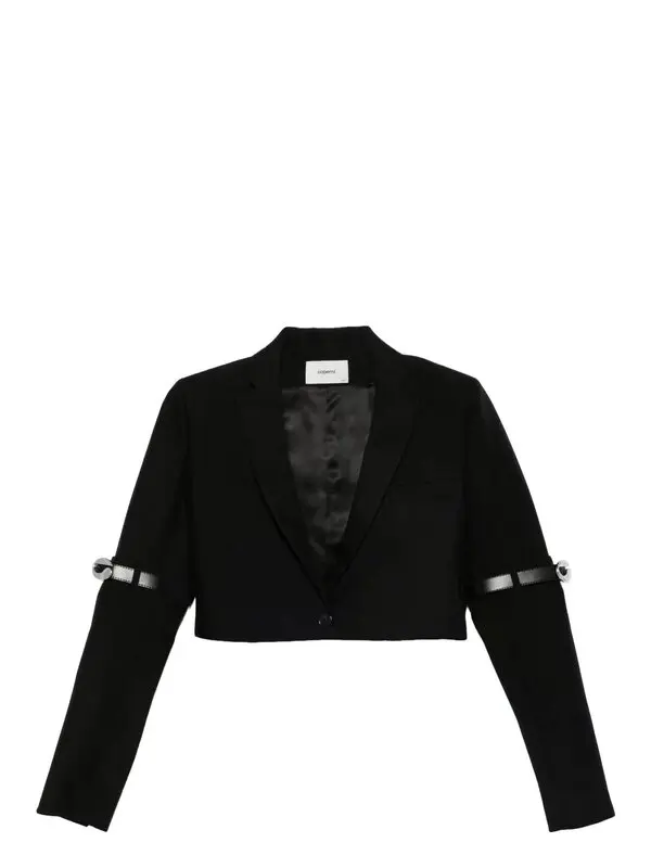 Coperni Hybrid Cropped Blazer - Black