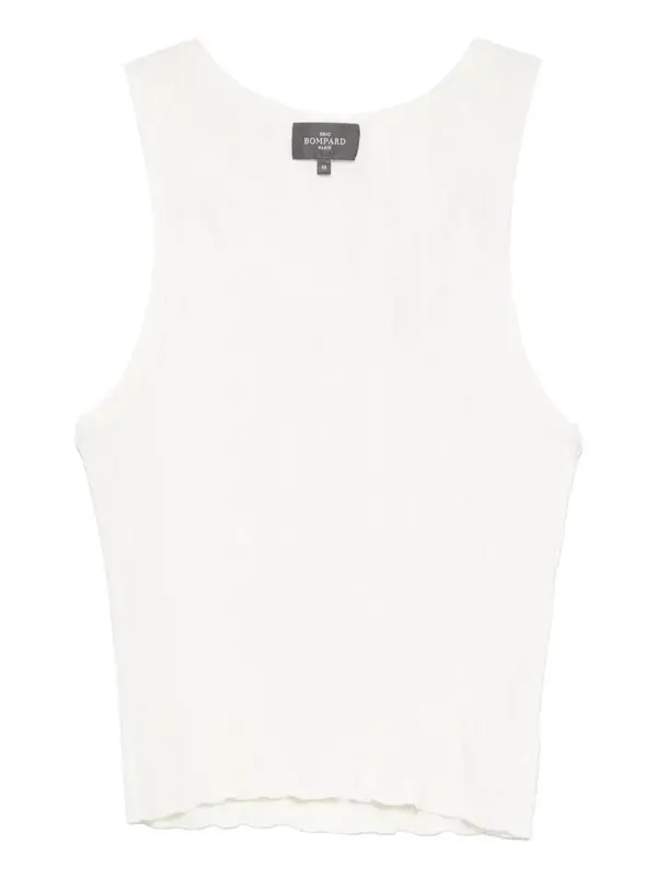 Eric Bompard Ribbed Tank Top - White