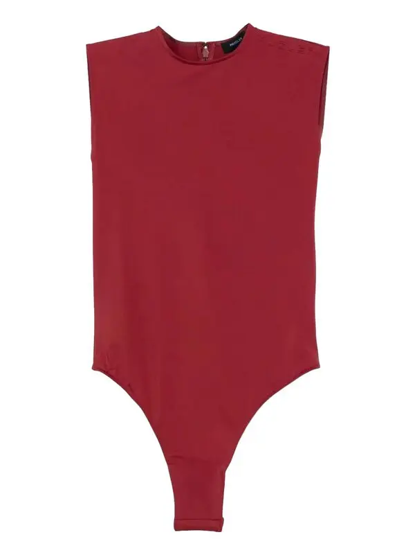 MUGLER Logo Bodysuit - Red