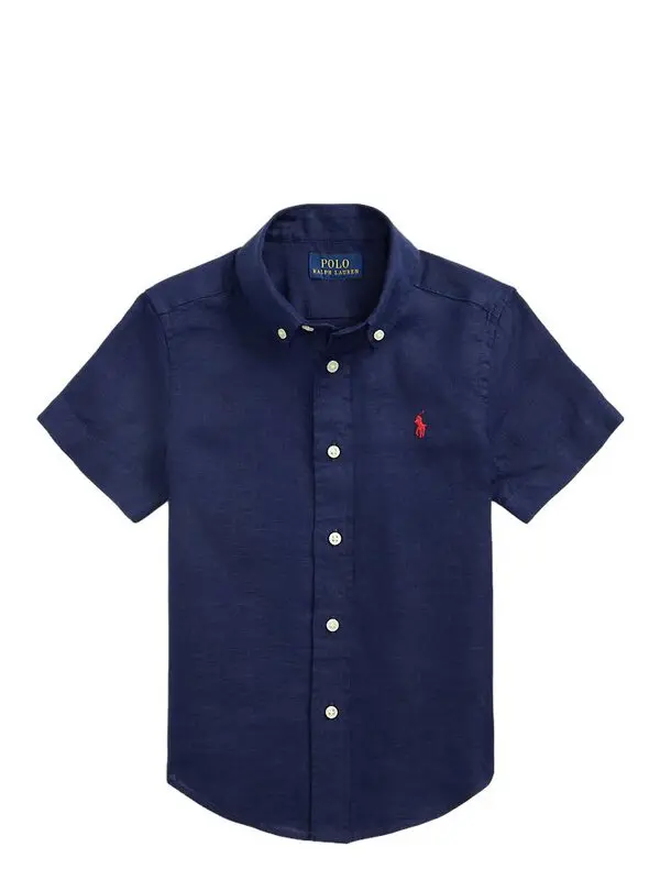Ralph Lauren Linen Short-sleeve Shirt - Newport Navy