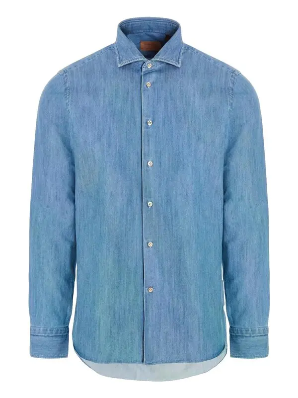 BORRIELLO NAPOLI Denim Shirt - Blue
