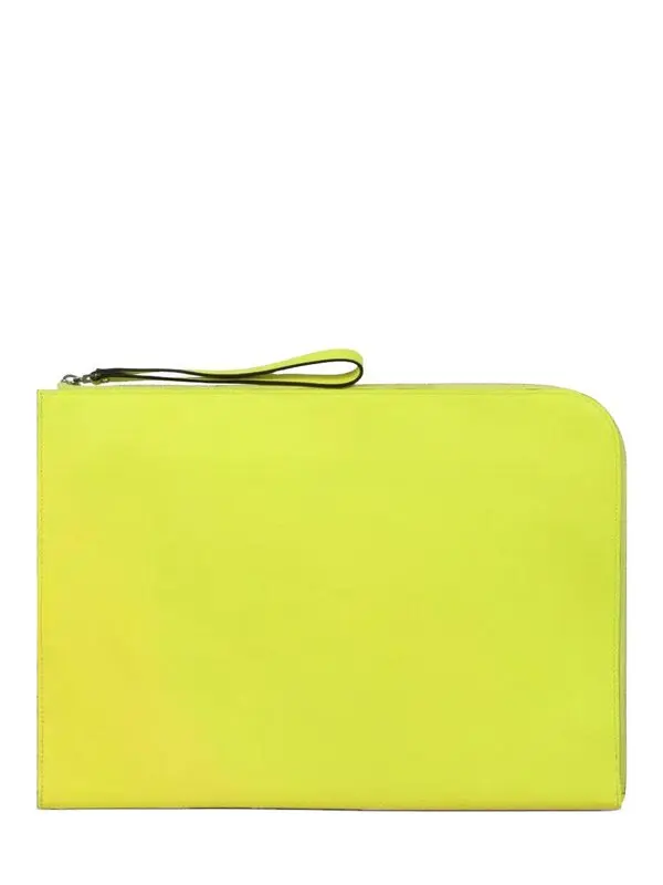 VALEXTRA Zip-up Clutch - Yellow