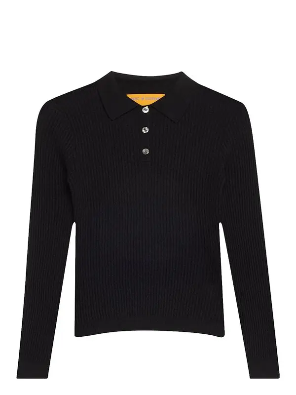 Guest In Residence Shrunken Long-sleeve Cashmere Polo - Ls Shrunken Polo In Cashmere