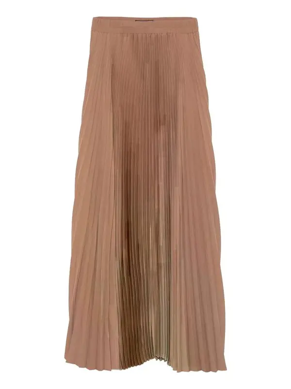 STYLAND Pleated Maxi Skirt - Brown