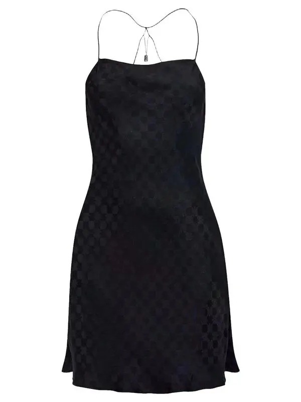 Amiri Monogram-pattern Mini Dress - Black