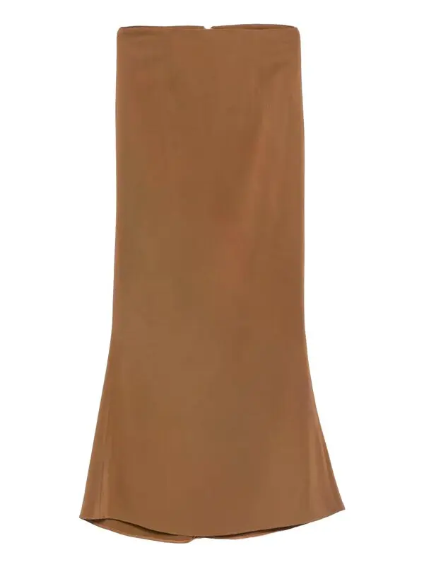 STYLAND Crepe Maxi Skirt - Brown