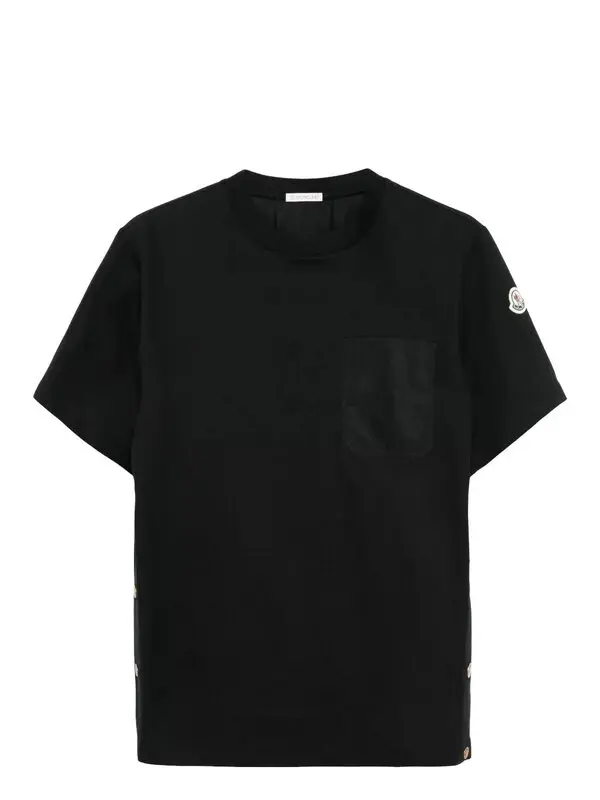 Moncler Patch-pocket Cotton T-shirt - Black