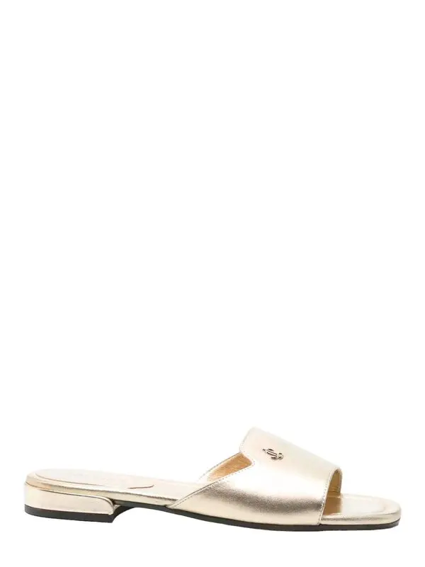 JIMMY CHOO Dina Slides - Gold