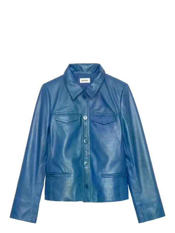 Zadig&Voltaire Leather Jacket - Blue