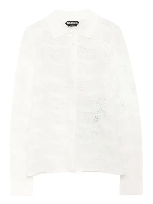 TOM FORD Open-knit Shirt - White
