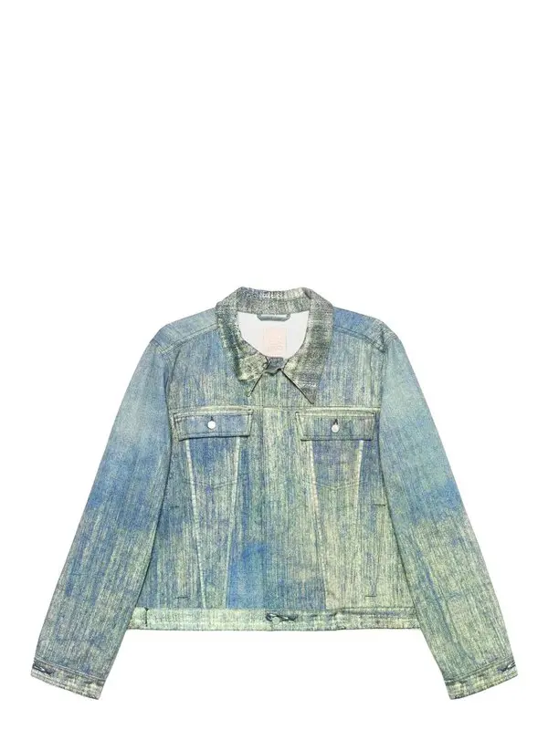 Camper Printed Denim Jacket - Blue