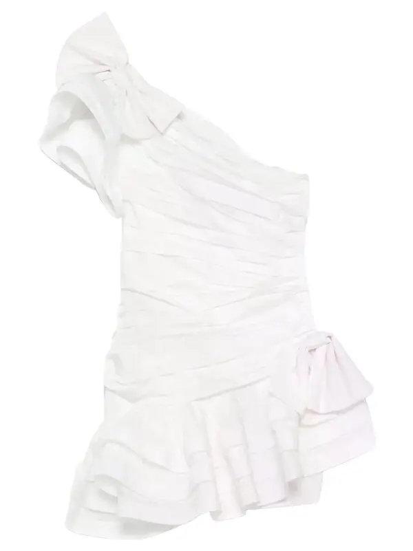 Alessandra Rich Tafetta Mini Dress - White