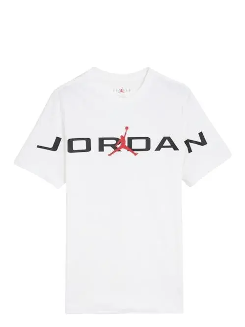 JORDAN Air Short Sleeve T-shirt - White/red/black