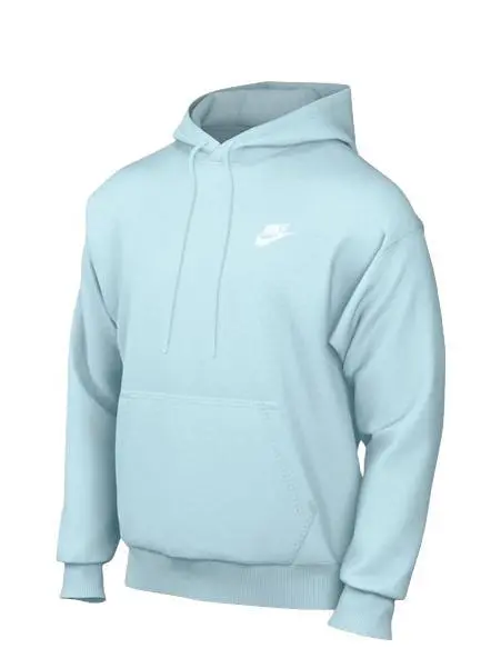 Nike Sportswear Club Fleece Pullover Hoodie - Light Blue/white
