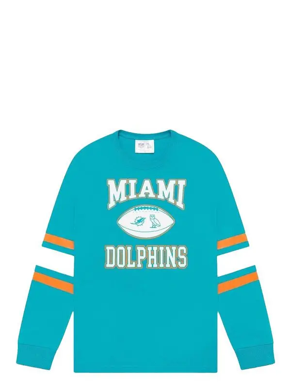 OVO X Nfl Miami Dolphins Longsleeve T-shirt - Teal