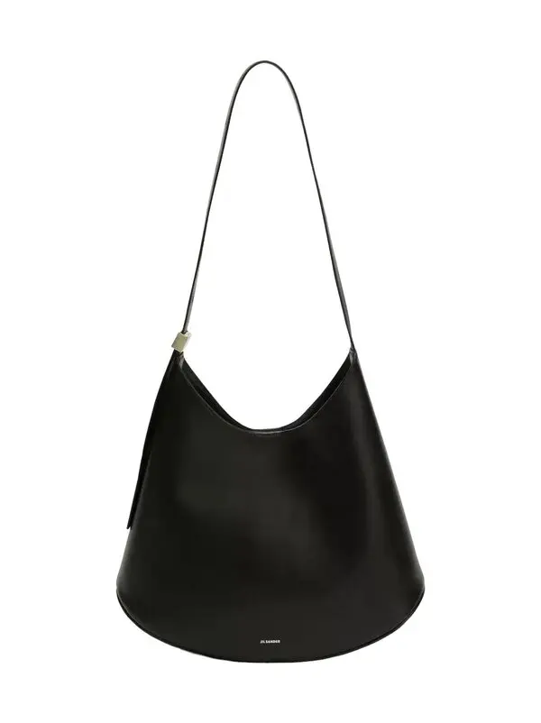 JIL SANDER Medium Eldorado Shoulder Bag - Black