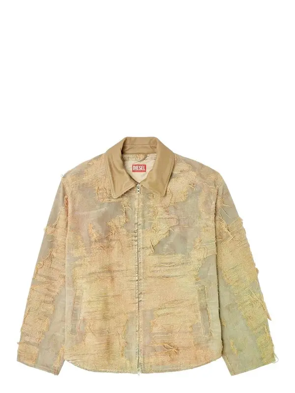 Diesel D-ivar-fsg Denim Jacket - Neutrals