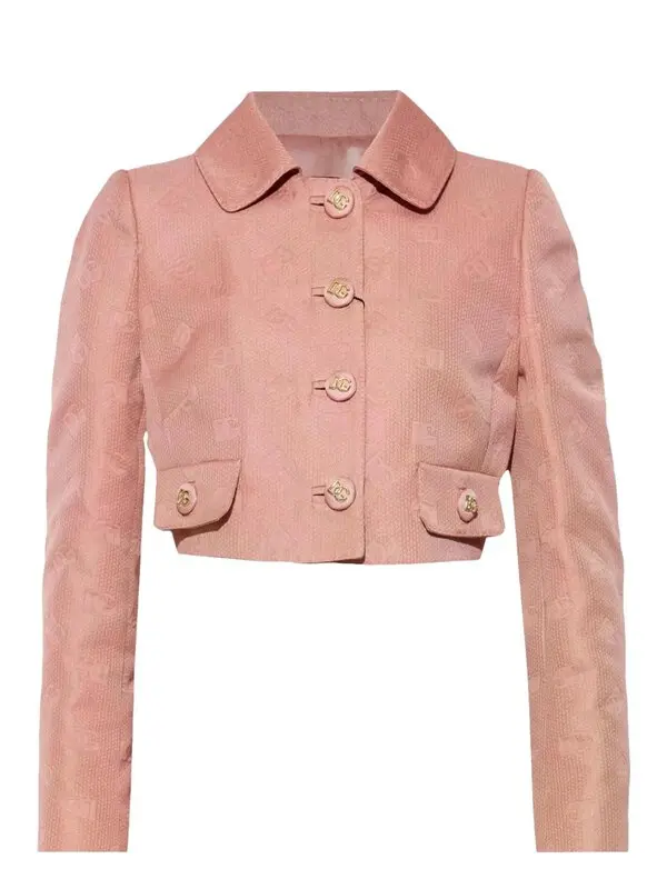 Dolce & Gabbana Dna Monogram-jacquard Jacket - Pink