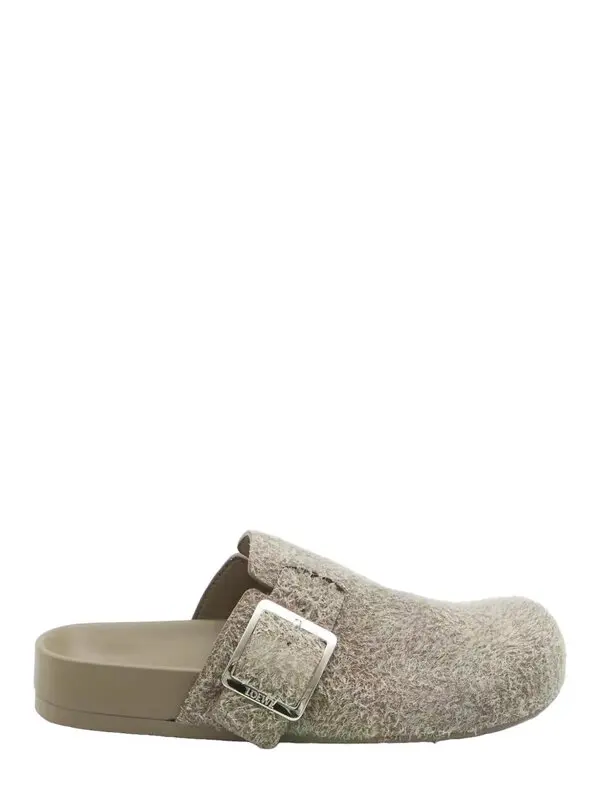 Loewe Ease Buckle Mules - Green