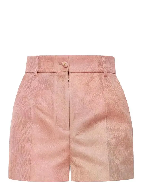 Dolce & Gabbana Dna Monogram-jacquard Shorts - Pink