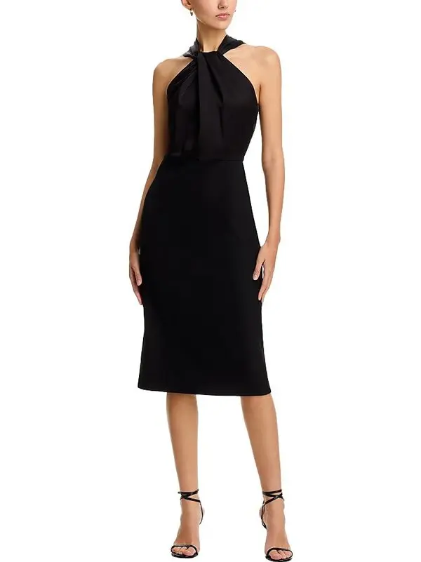 BOSS Datinar Twist Midi Dress - Black