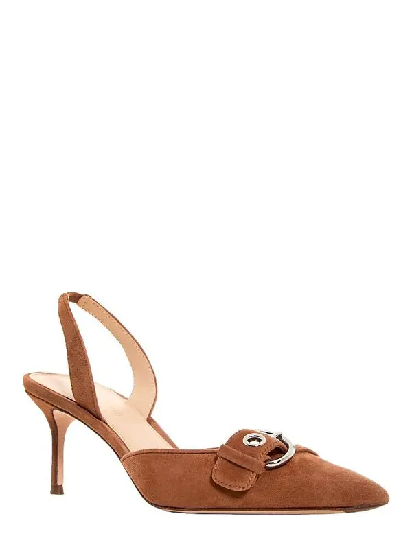 Veronica Beard Roxy Buckle Slingback Pumps - Hazelwood