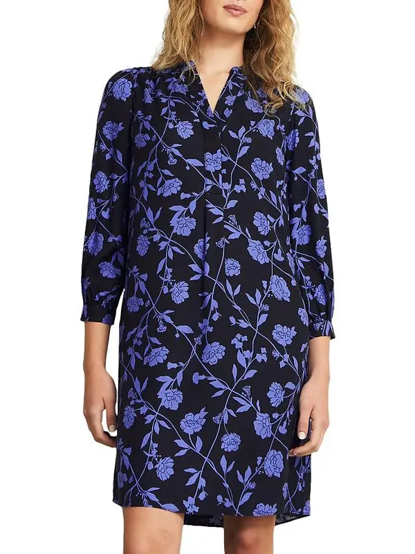HOBBS LONDON Valeria Floral Dress - Navy Twilight