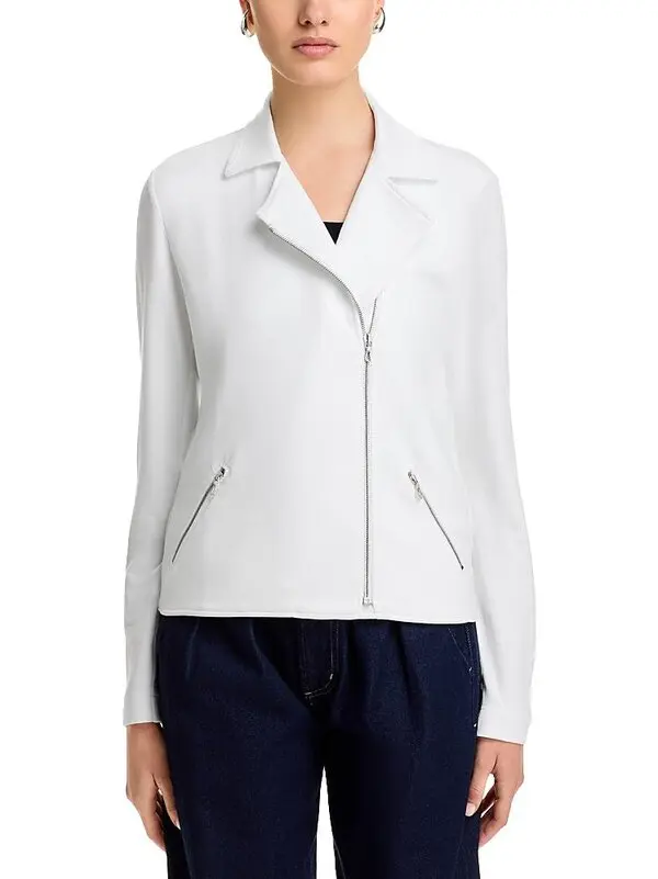 Majestic Filatures French Terry Moto Jacket - Blanc
