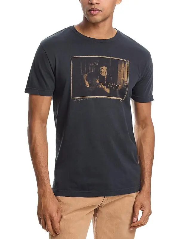 CLINCH COLLECTIONS Willie Nelson Graphic Tee - Fade Black