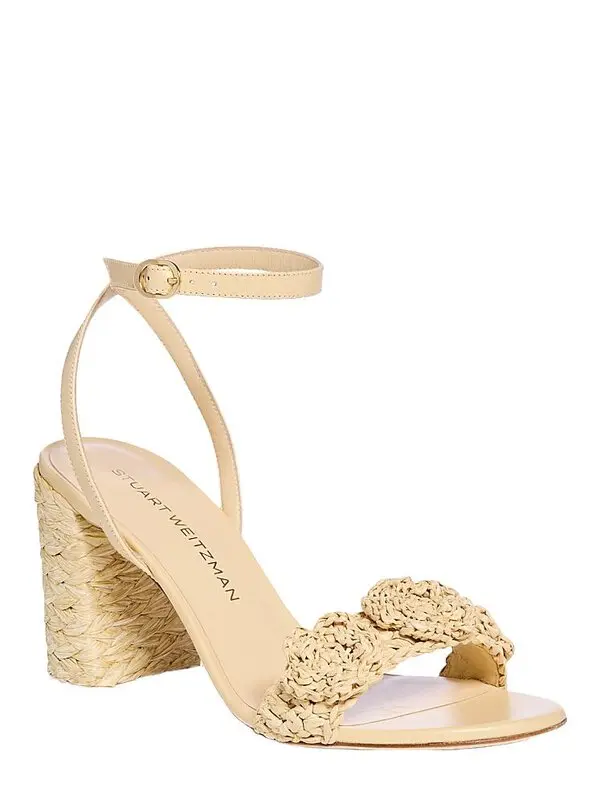 STUART WEITZMAN Magnolia Block 85 Sandals - Natural