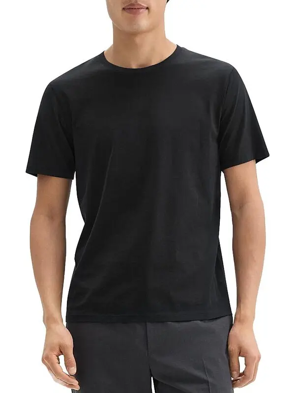 Theory Precise Tee In Cotton Jersey - Black