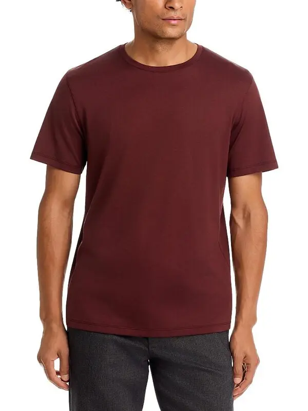 Theory Precise Tee In Cotton Jersey - Deep Auburn