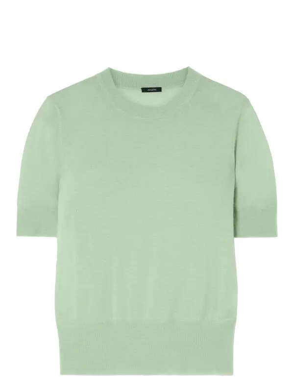 JOSEPH Cashair Cashmere Top - Green
