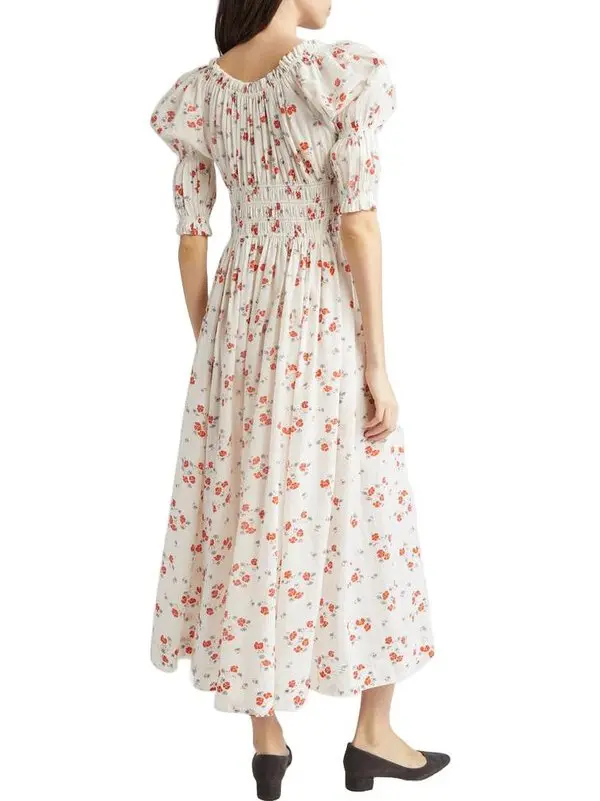 DÔEN Ischia Convertible Organic Cotton Maxi Dress - Flock Dot