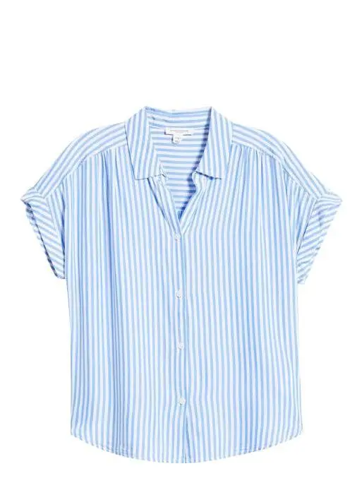 BEACHLUNCHLOUNGE Darby Short Sleeve Shirt - Blue Ice